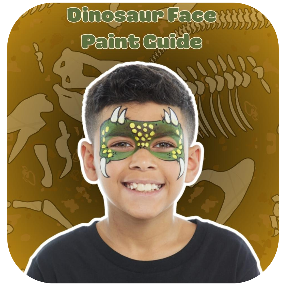 Dinosaur Easy Step-by-Step Face Painting Guide | Art & Hobby