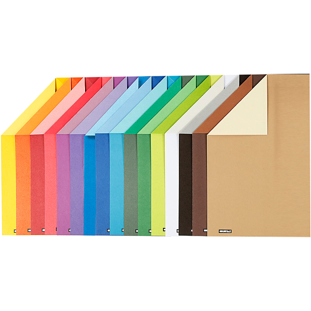 Colour Bar Card A4 210x297mm 250g - Assorted Colours (16 x 10 Sheets ...
