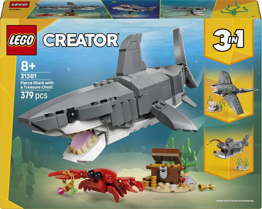 LEGO Creator 3 in 1 - Fierce Shark with a Treasure Chest – Art & Hobby