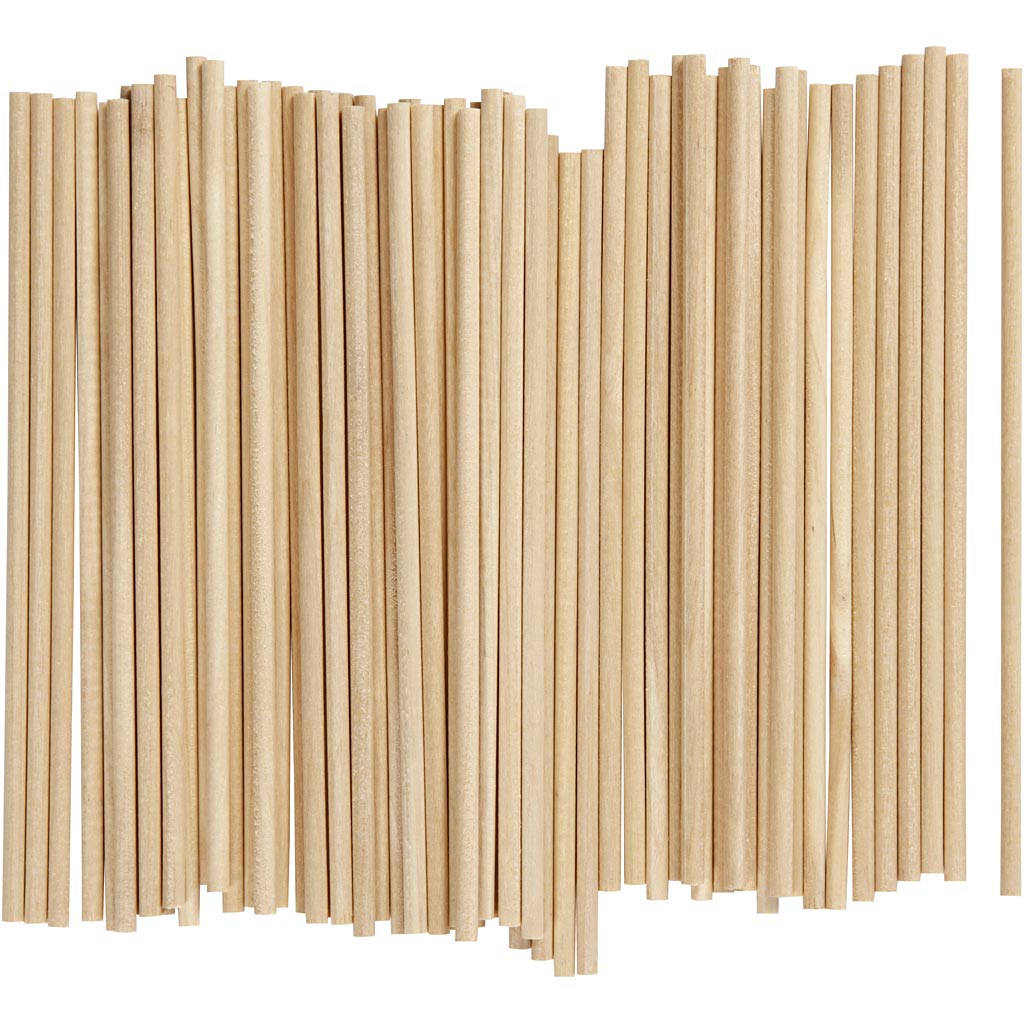 Sticks L: 15cm Diameter 4mm (100 Pieces) – Art & Hobby