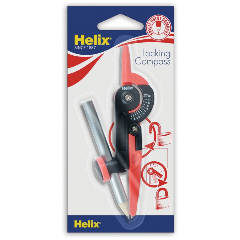 Helix Locking Compass (Assorted Colours) – Art & Hobby