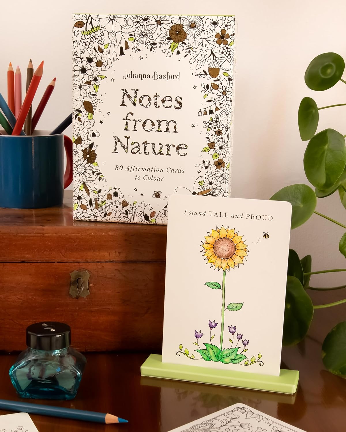 Johanna Basford's Notes from Nature: 30 Affirmation Cards to Colour ...