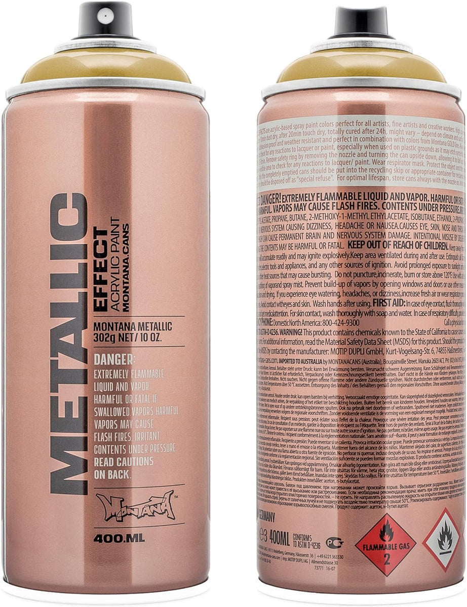 Montana Metallic EFFECT Spray Paint - Aztec Gold (EMC1030) – Art & Hobby