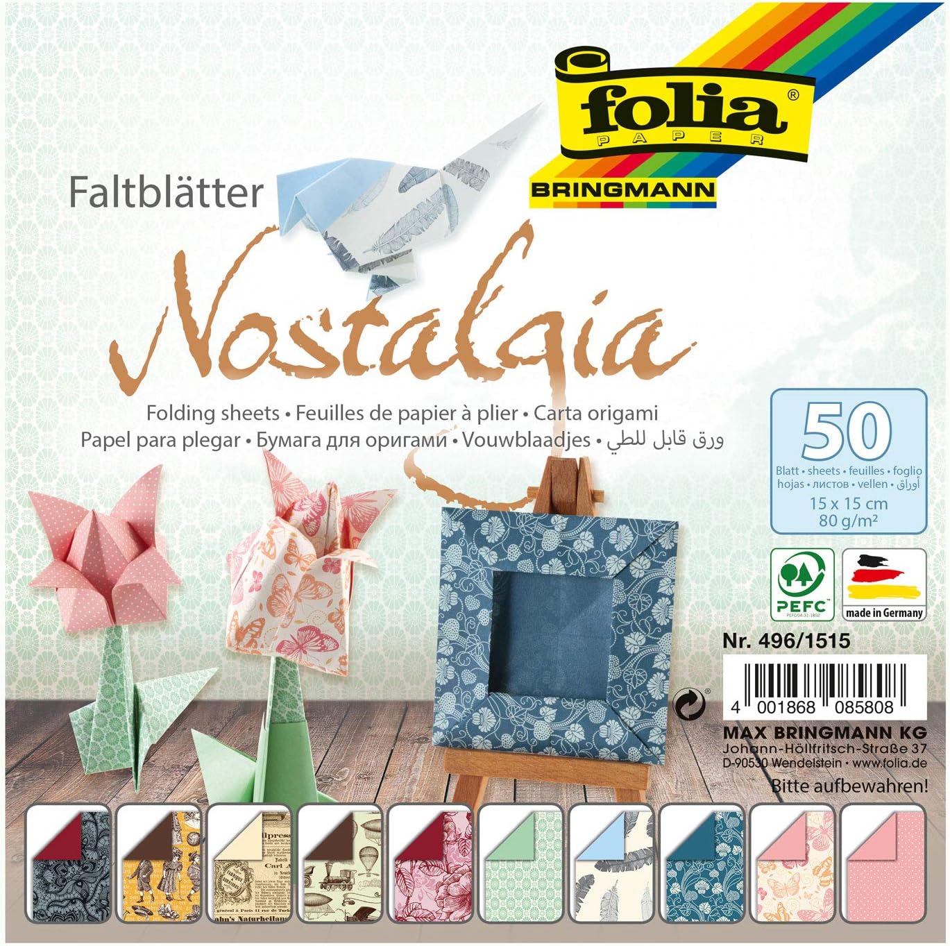 Folding Origami Papers 80gm - Nostalgia (50 Sheets)