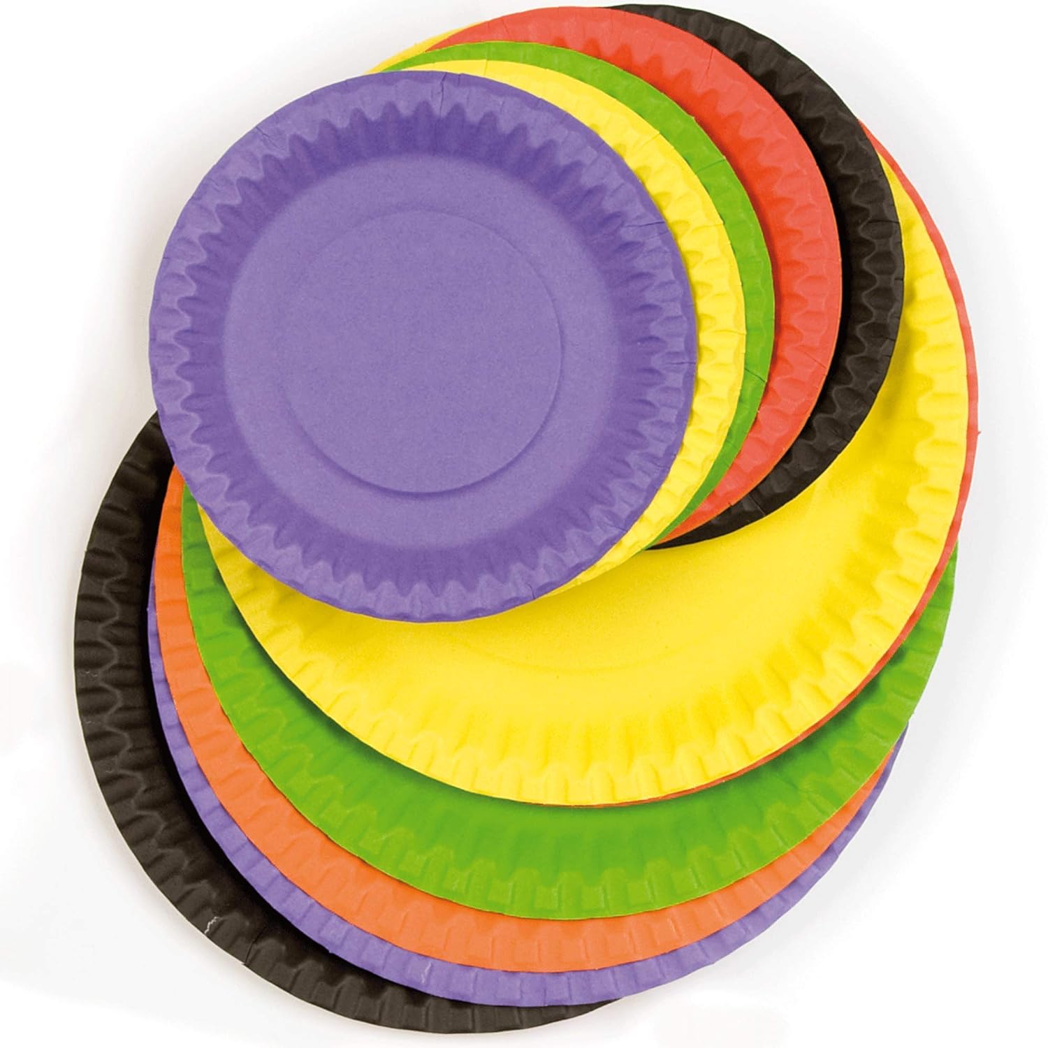 Baker Ross Coloured Paper Plates value pack