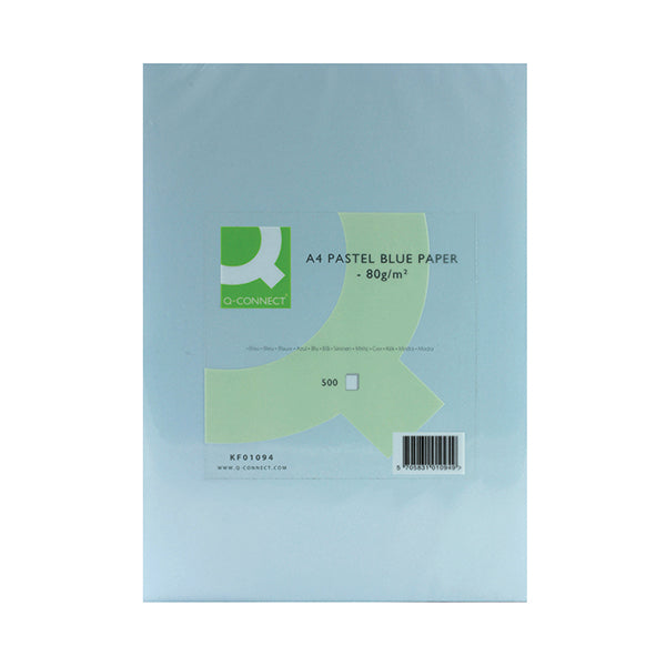 Q-Connect Blue Coloured A4 Copier Paper 80gsm Ream (Pack of 500) KF010 ...