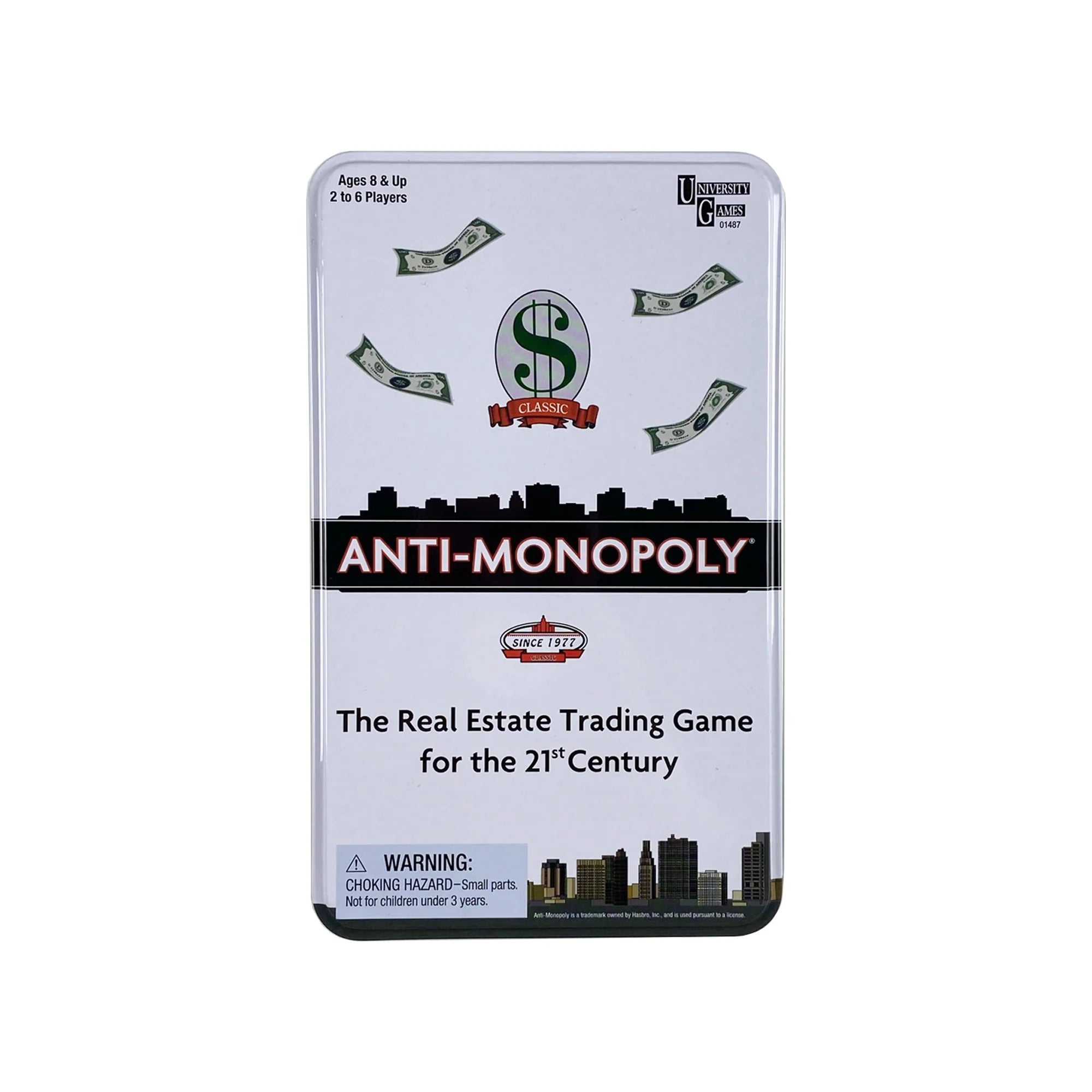Anti Monopoly Board Game Tin
