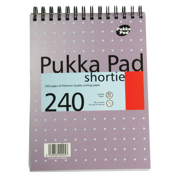 Pukka Pad Ruled Wirebound Metallic Shortie Notepad 240 Pages A5 (Pack