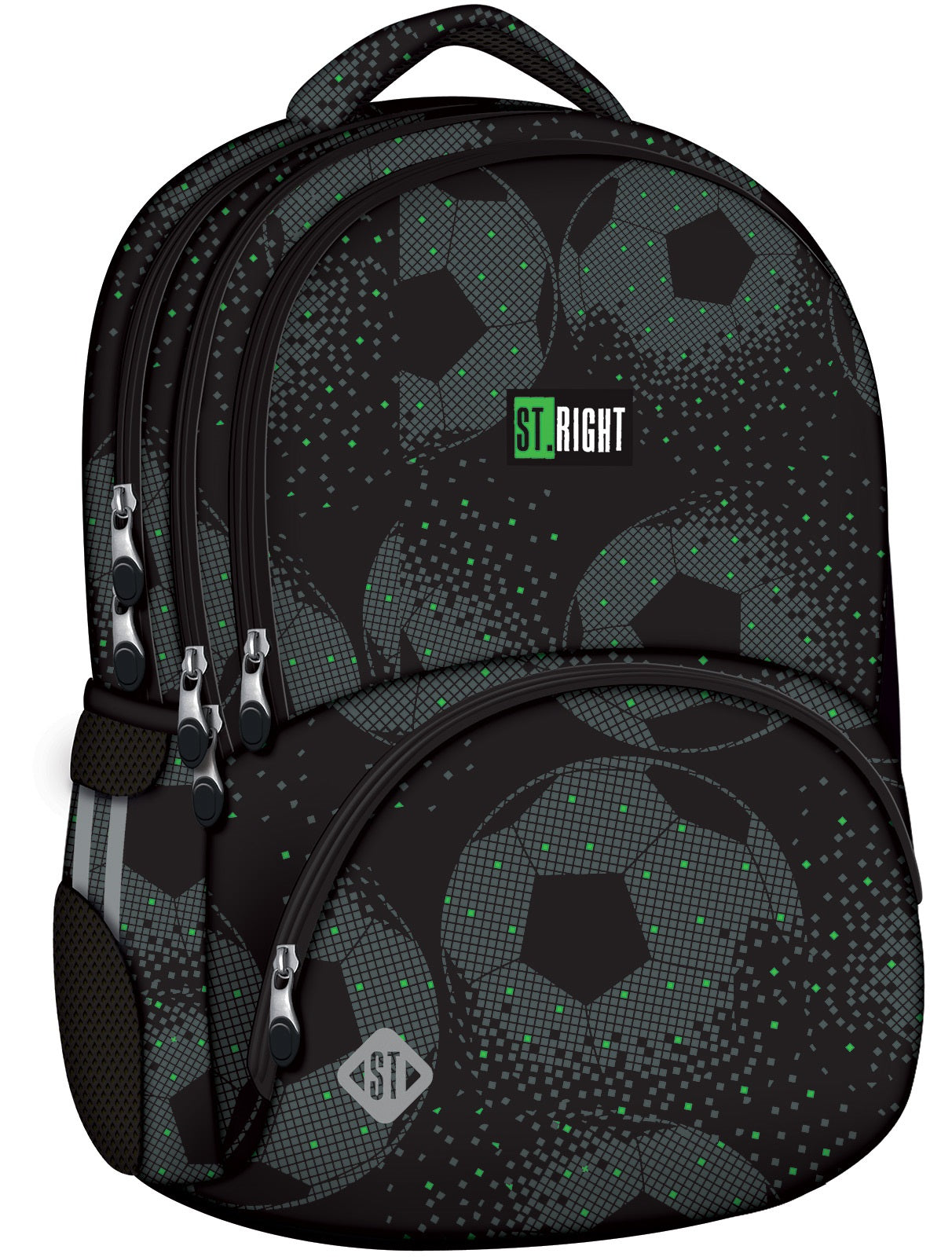 St.Right School Bag 17 Inch - Black Football | Art & Hobby