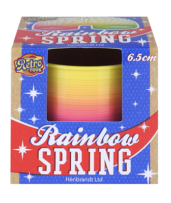 Retro Toys Coloured Spring Slinky Toy