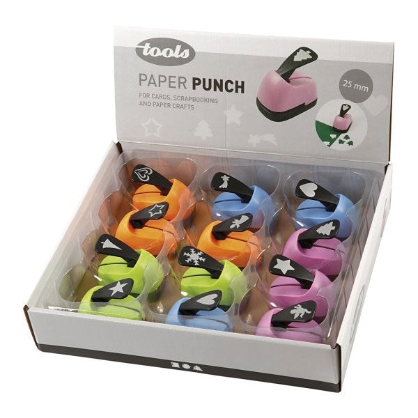 Paper Punches size 25 mm 12 asstd