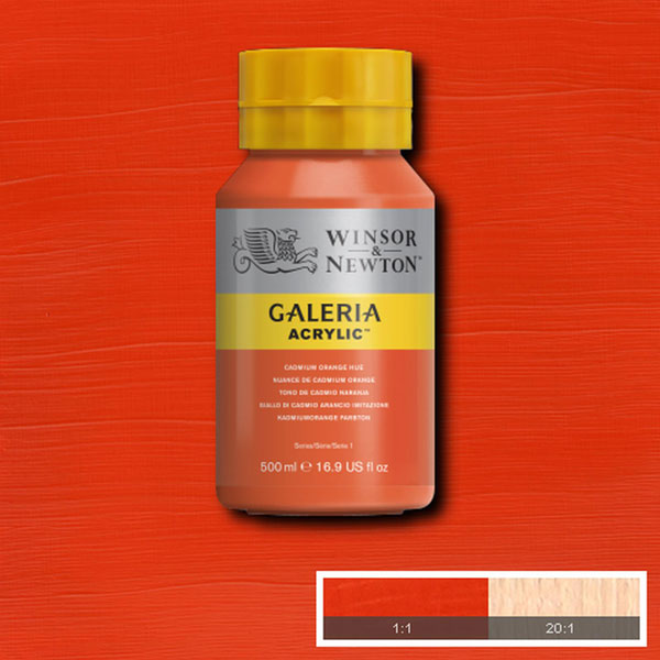 Galeria Acrylic Paint - Cadmium Orange (500ml) – Art & Hobby