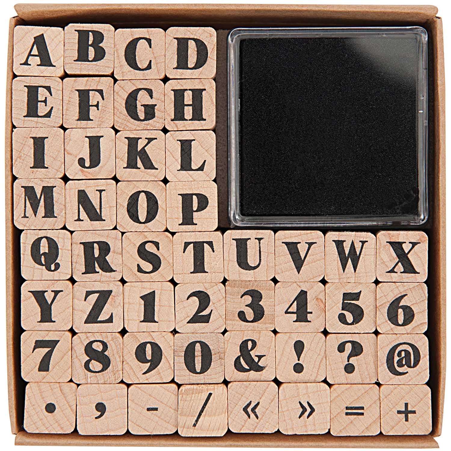 Paper Poetry Wooden Stamp Set - Alphabet ABC2 48 pieces
