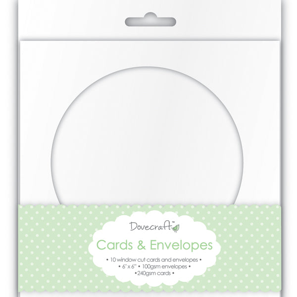 Buy 10 Circle Window Card 6"x6" Cards & Envelopes, Acid Free – Art & Hobby
