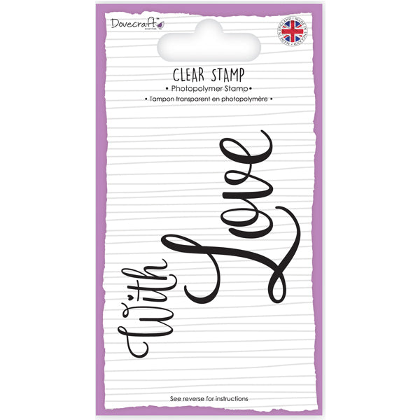 Dovecraft A7 Clear Stamp - With Love