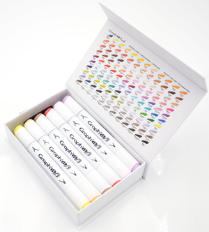 GRAPHIT BRUSH & EXTRA FINE Set 12 markers - Essent