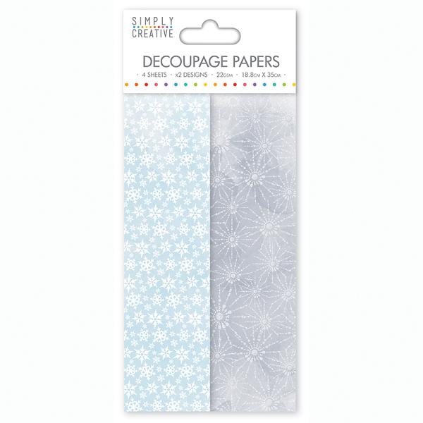 Simply Creative FSC Decoupage Paper - Snowflake – Art & Hobby