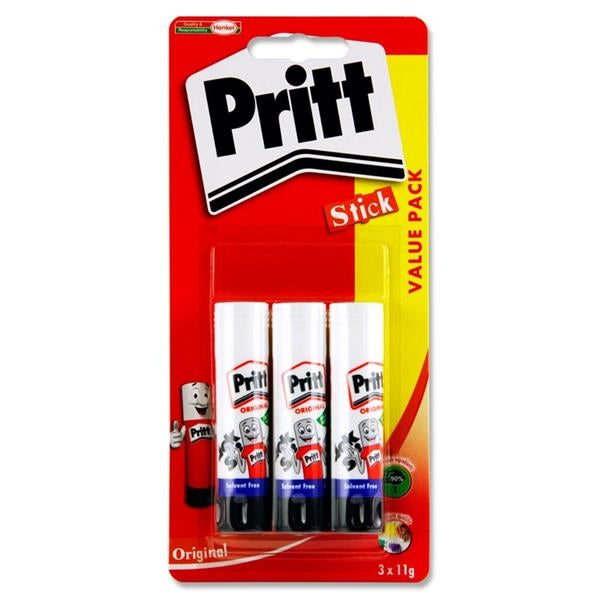 Pritt Stick Card 3x11g Glue Sticks